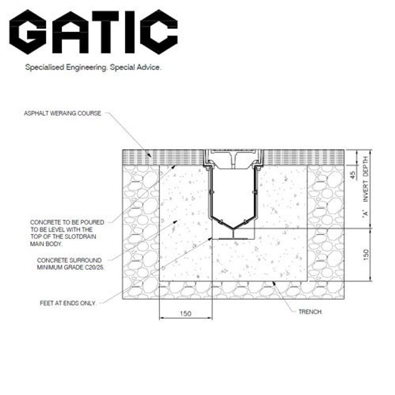 Gatic ProSlot Cast 100 Drain Channel - 1m | Drainage Superstore®