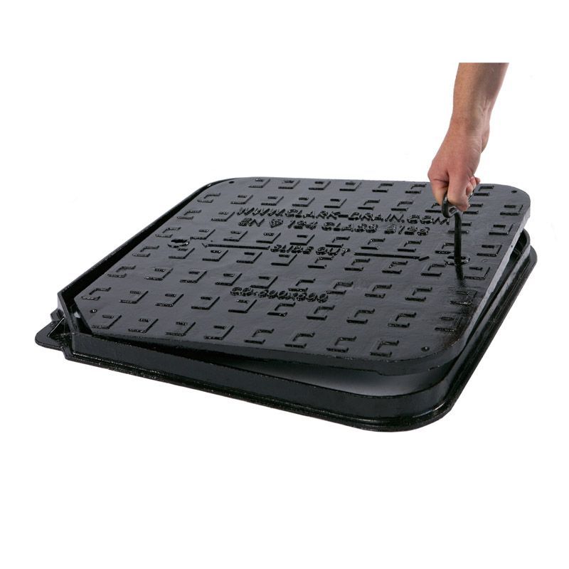 Clark Drain B125 Class Iron Lidded Manhole Cover and Frame 600mm x ...