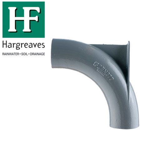 Cast Iron 88 Degree Long Radius Heel Rest Drainage Pipe Bend - 100mm ...