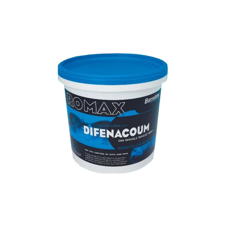 Rat and Mouse Bait Romax Difenacoum Whole Wheat 10kg | Drainage Superstore®