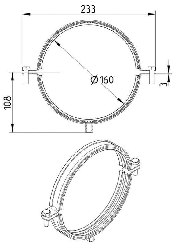 Stainless Steel Pipe Galvanised Pipe Bracket 160mm - Blucher Europipe ...