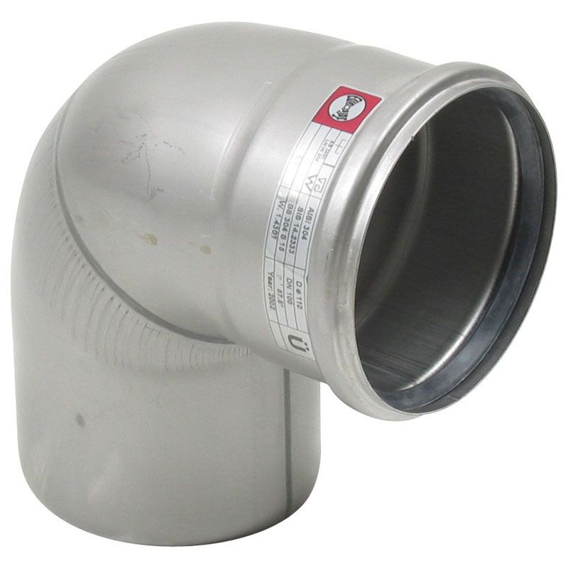 Blucher Europipe 304 Stainless Steel Pipe 87.5 Degree Bend - 110mm ...