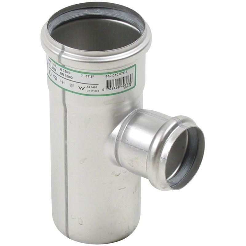 Stainless Steel Pipe 75-50mm 87.5dg Branch 304 Grade -Blucher Europipe ...