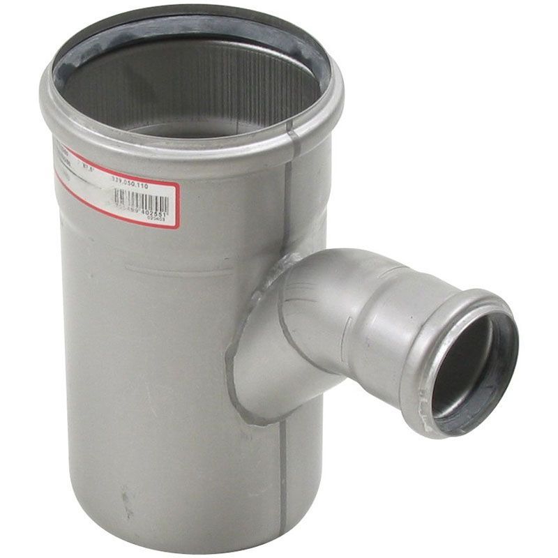 Stainless Steel Pipe 87.5dg Swept Branch 110-50mm - Blucher Europipe ...