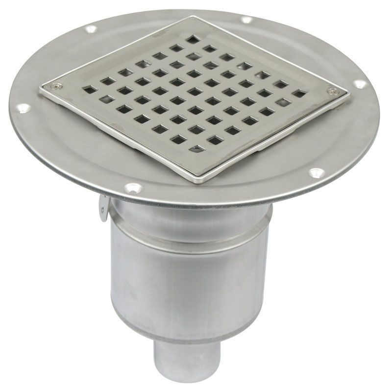 Shower Drain Adjustable Vertical Gully Stainless Steel 145x145mm- 50mm ...