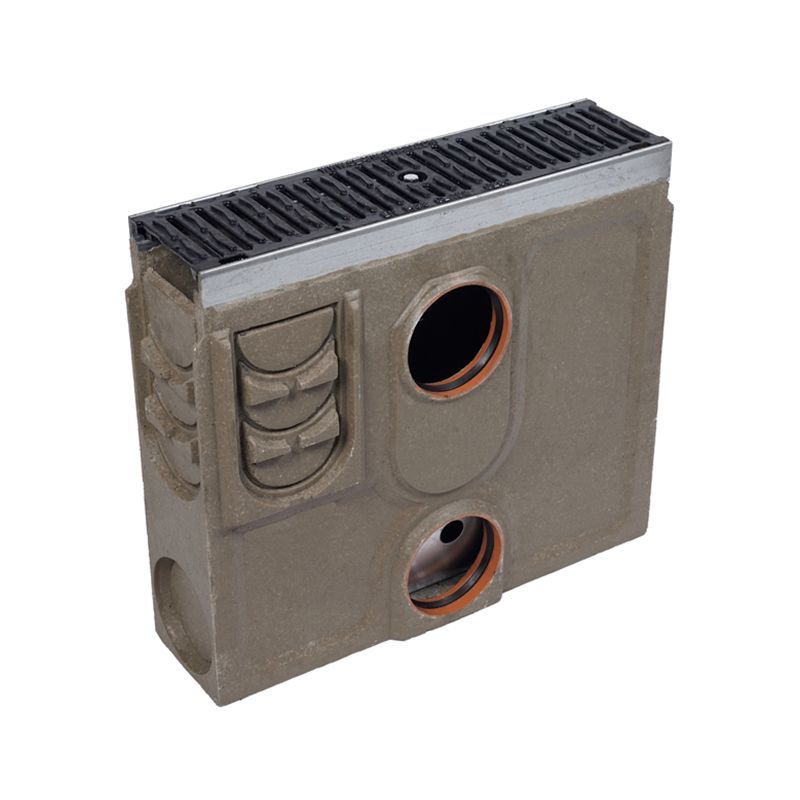 Channel Drain Silt Box & Iron Grate 500mm x 131mm x 454mm - C250 ...