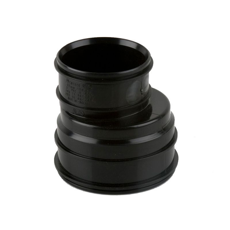 Soil Pipe Solvent Weld 110mm to 82.4mm Reducer - Black | Drainage ...