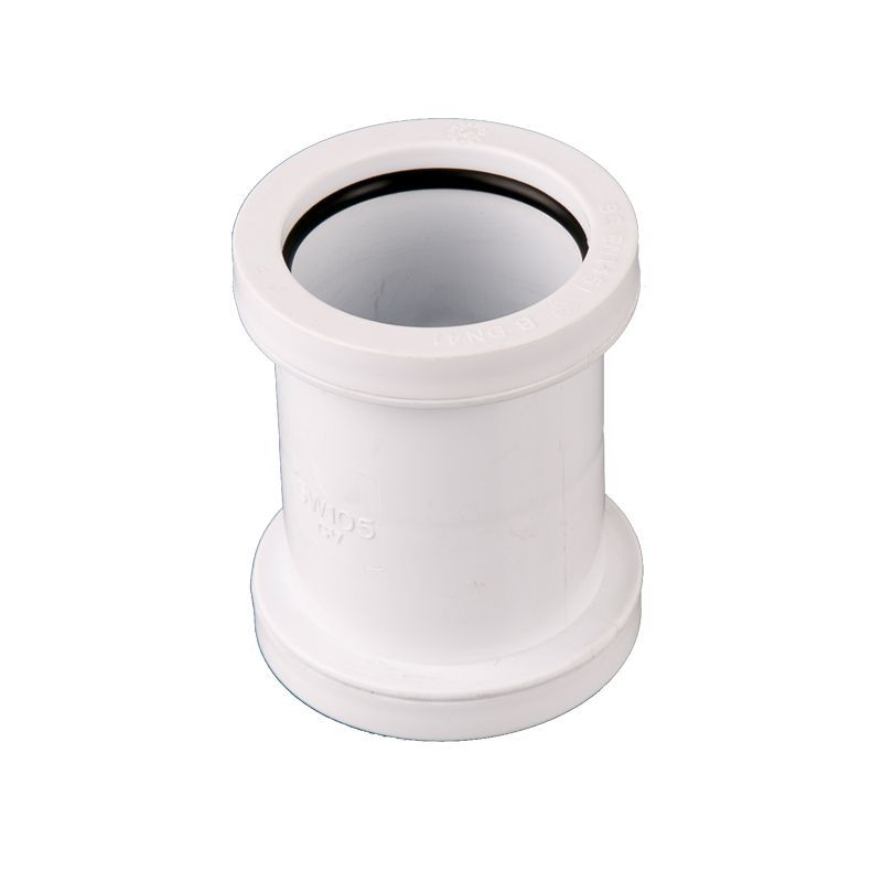 Plastic Waste Pipe Push Fit Straight Connector 40mm - White | Drainage ...