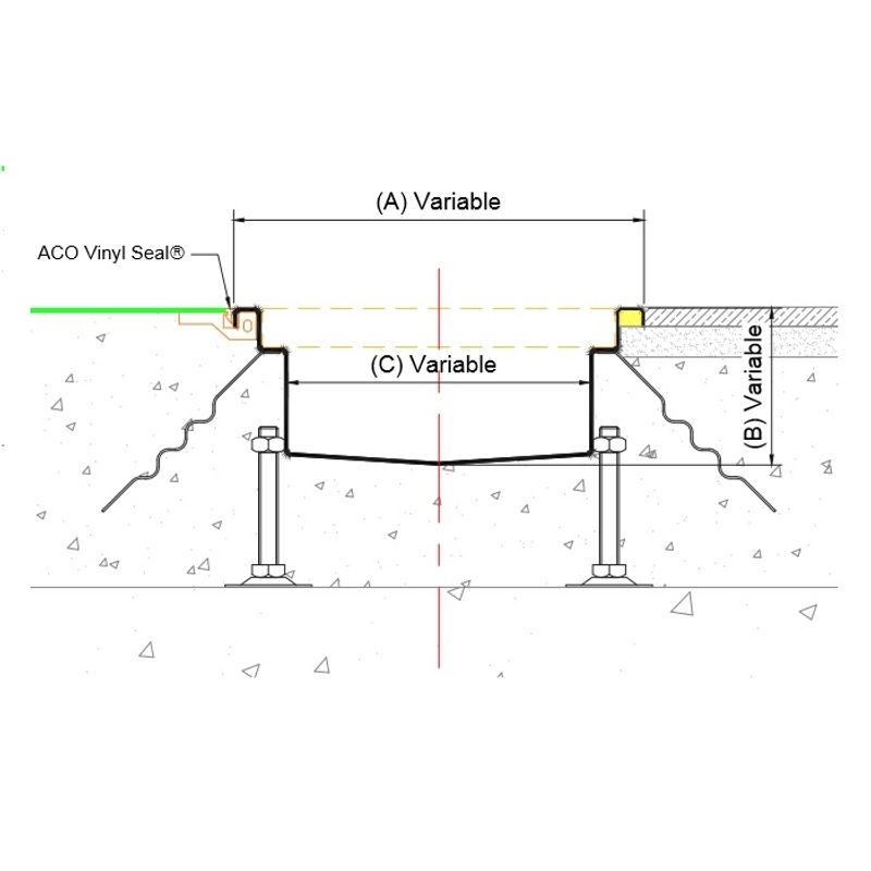 ACO AS301 Channel 17014mm x 153mm Wide Built in Falls | Drainage ...