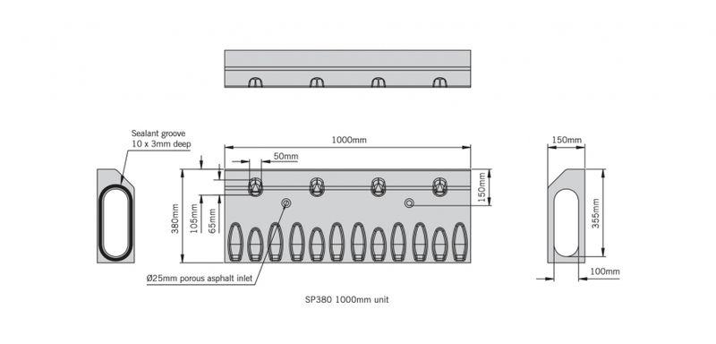 ACO KerbDrain SP380 Splayed Kerb Unit - 1000mm | Drainage Superstore®