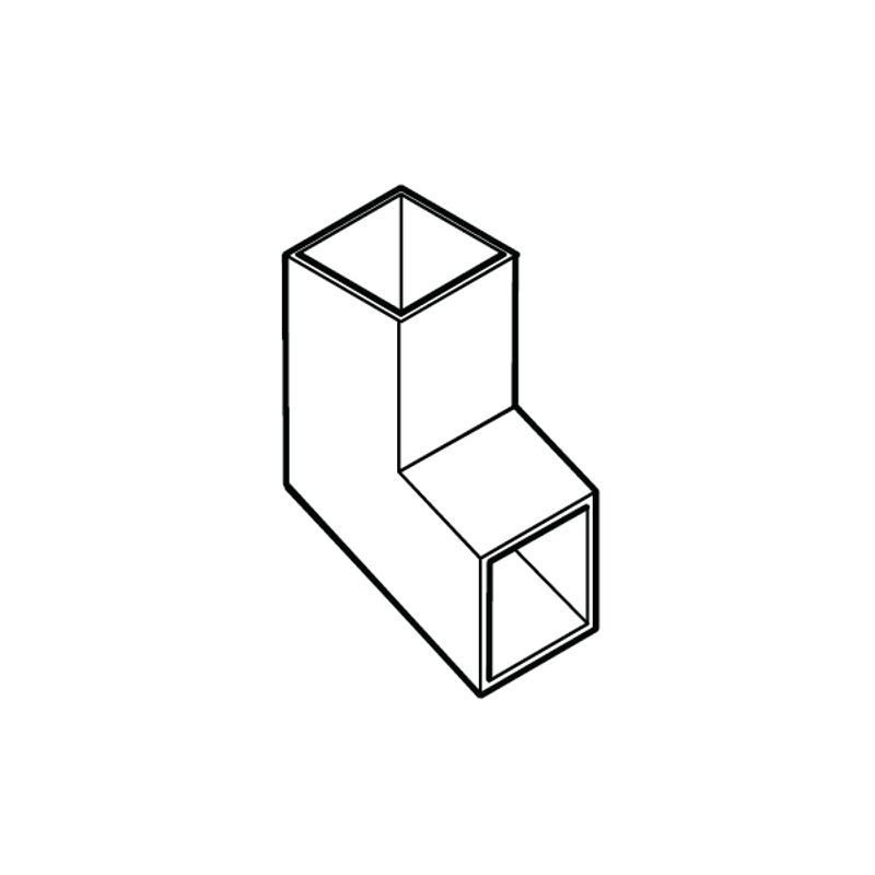 Alumasc Flushjoint Rectangular Downpipe Shoe 100mm x 75mm - Black | Drainage Superstore®