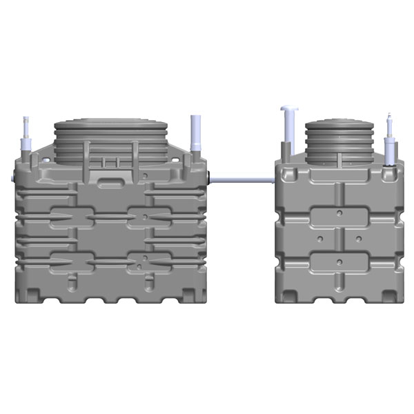 BIOROCK ECOROCK-2000 Sewage Treatment System Gravity Outlet - 8 Person ...