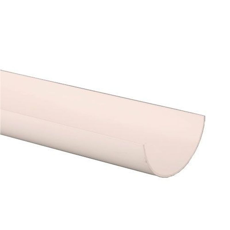Plastic Guttering Half Round Style 4m Length 112mm - White | Drainage ...