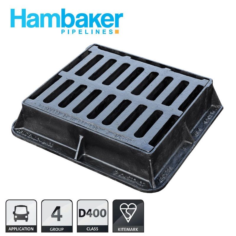 Hinged Cast Iron Gully Grid Cover 435L x 380W x 100H - D400 Loading ...