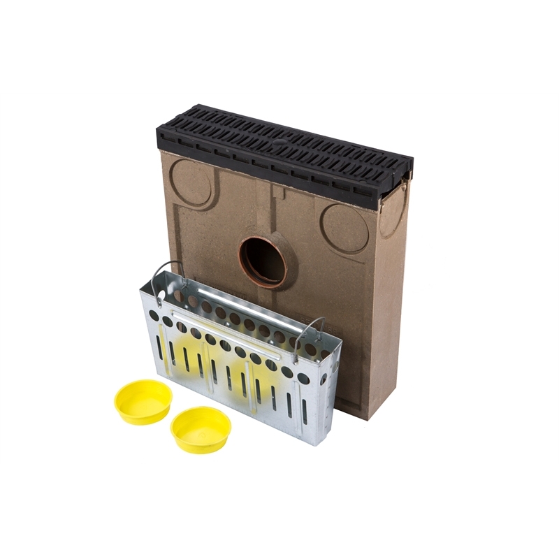 Channel Drain Heelguard Grating Sump Unit 500mm x 143mm x 555mm - B125 ...