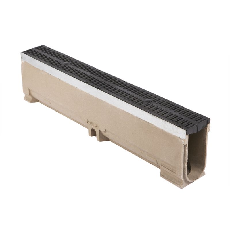 Channel Drain with Locking Grating 1000mm x 131mm x 247mm - B125 ...