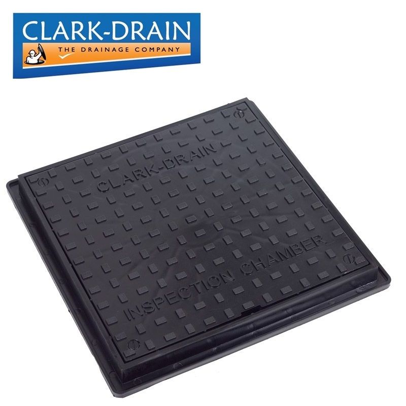 Clark Drain 35kN Plastic Manhole Cover and Frame 438 x 438 x 37mm ...