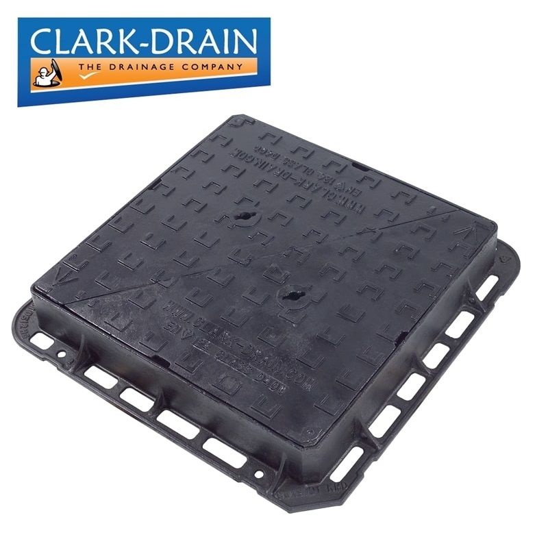 Clark Drain D400 Cast Iron SW Badged Manhole Cover & Frame - 600 x 600 ...