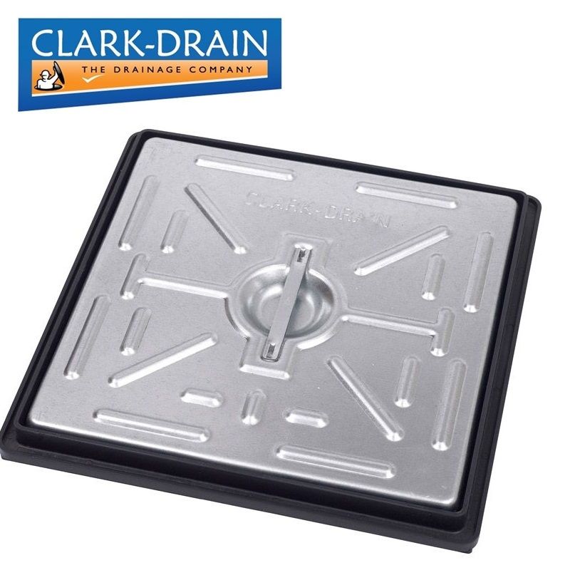 Clark Drain Pedestrian Steel Lid Manhole Cover & Frame 300 x 300 x 30mm ...