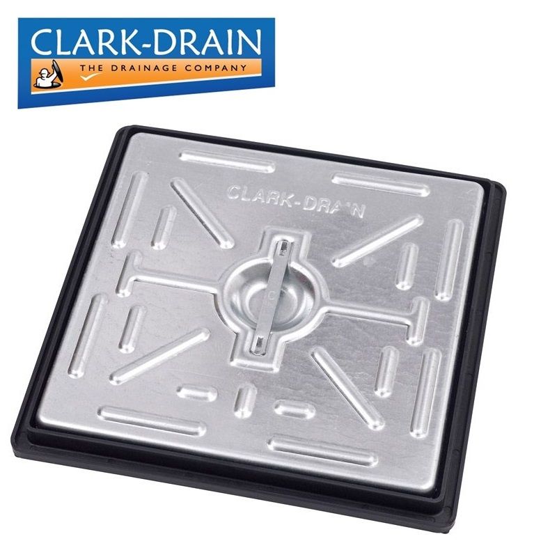 Clark Drain 10 Tonne GPW Steel Lidded Manhole Cover and Frame 300 x 300 ...