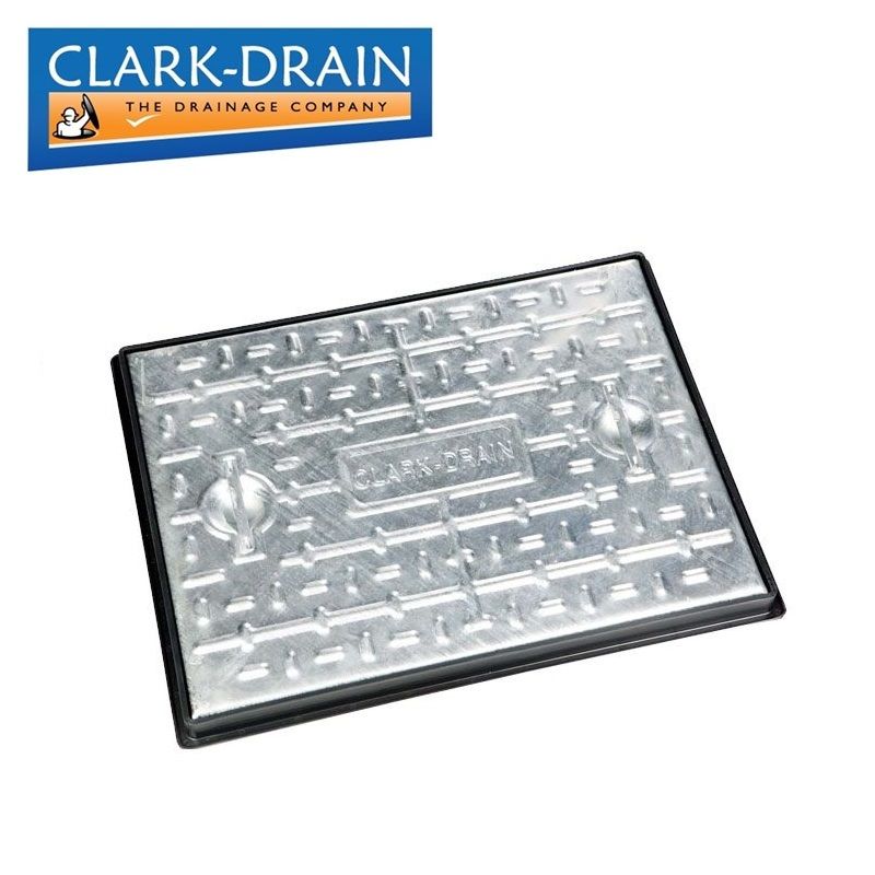 Clark Drain 17 Tonne GPW Steel Lidded Manhole Cover and Frame 600 x 450 ...