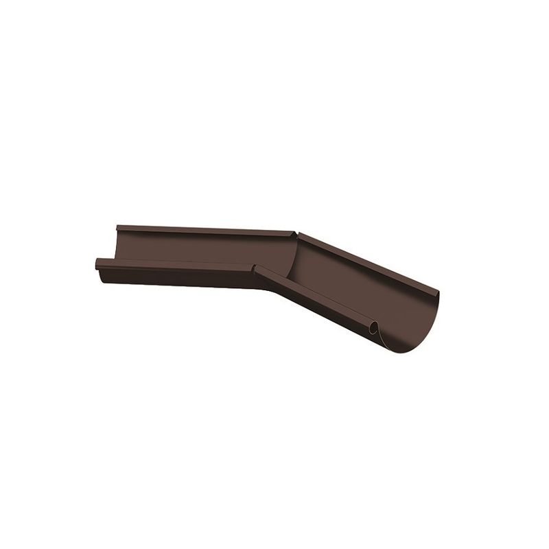 Lindab 100mm Half Round 135dg Internal Gutter Corner - Coffee Brown ...