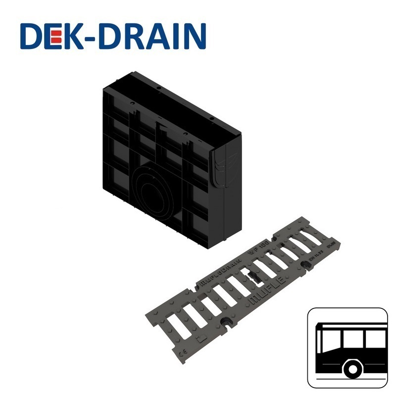 Dek-Drain VIP HD-PE Silt Box & Ductile Iron Slotted Grate - 500mm ...