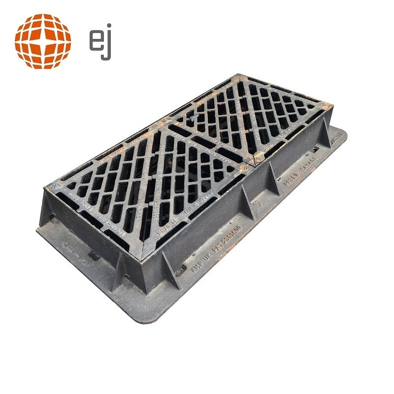 Cast Iron Double Triangular Gully Grating & Frame 1000 x 450mm - D400 ...