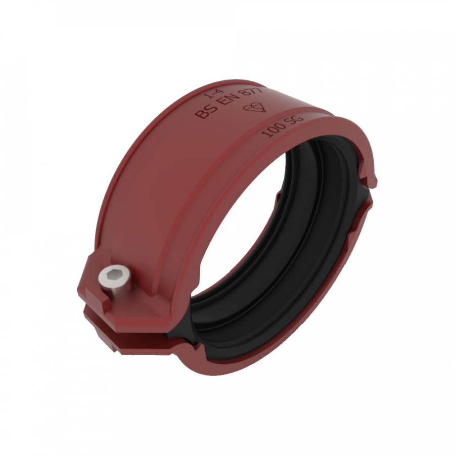 Ensign Two Piece Iron Coupling in Red - 100mm | Drainage Superstore®