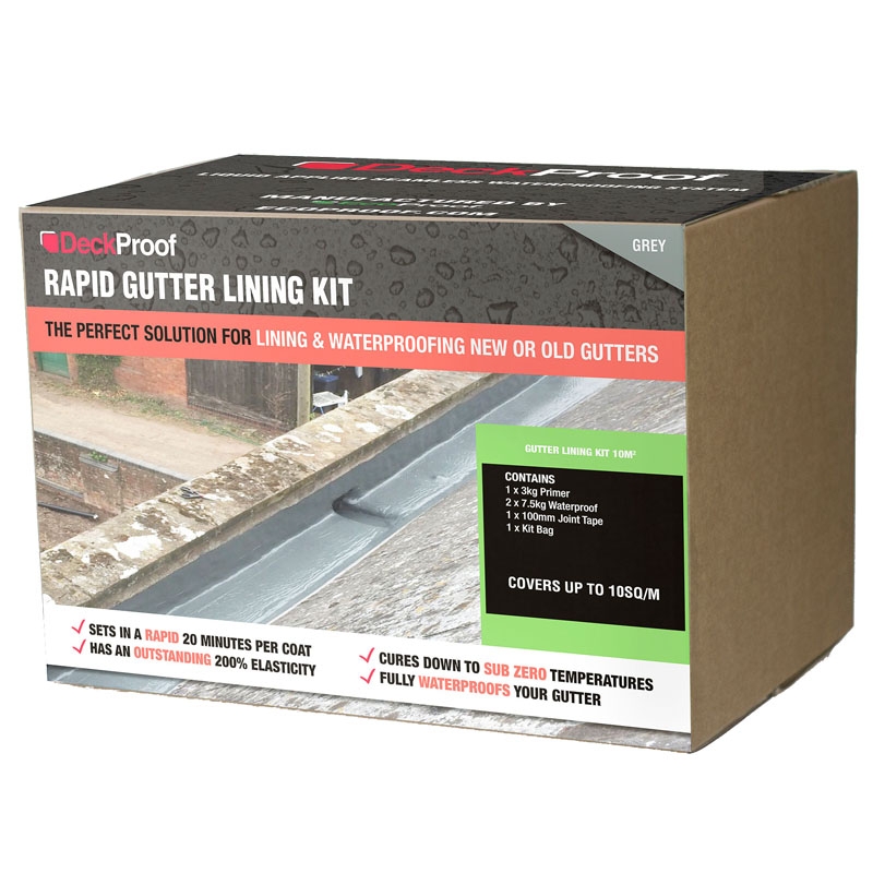 Gutter Repair Kit Liquid Rubber Lining by Deckproof- 10m2 | Drainage ...