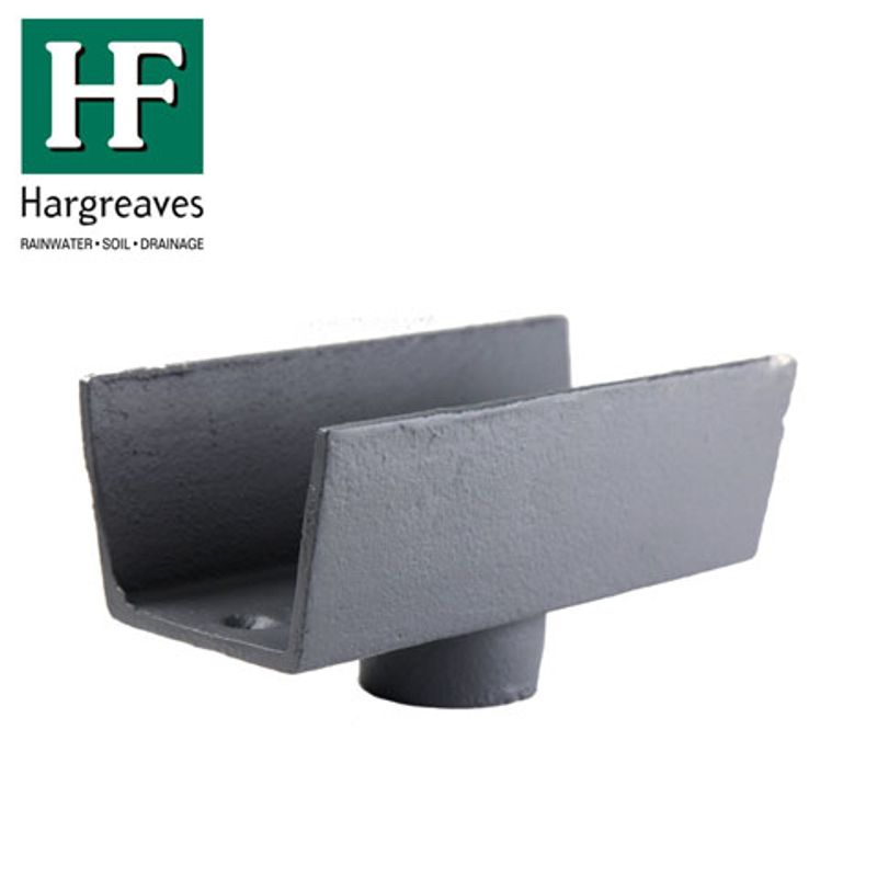 Cast Iron Box Guttering 75mm Outlet 100mm x 75mm - Primed Finish ...