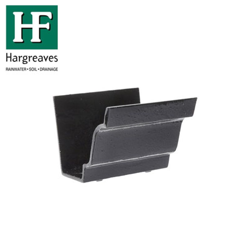 Cast Iron G46 Moulded Guttering Union Clip - 125mm x 100mm Black Finish ...