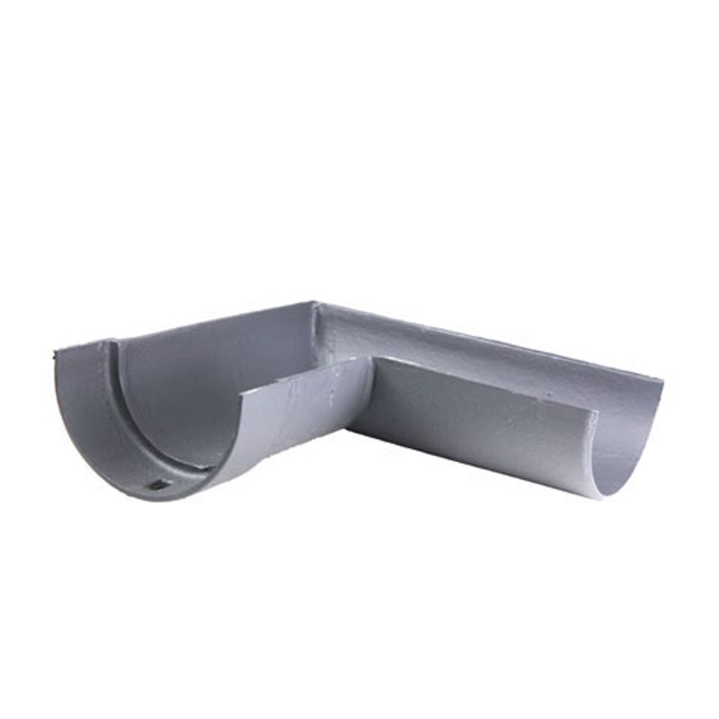 Cast Iron Deep Style Guttering 90Dg Right Hand Angle - 125mm Primed ...