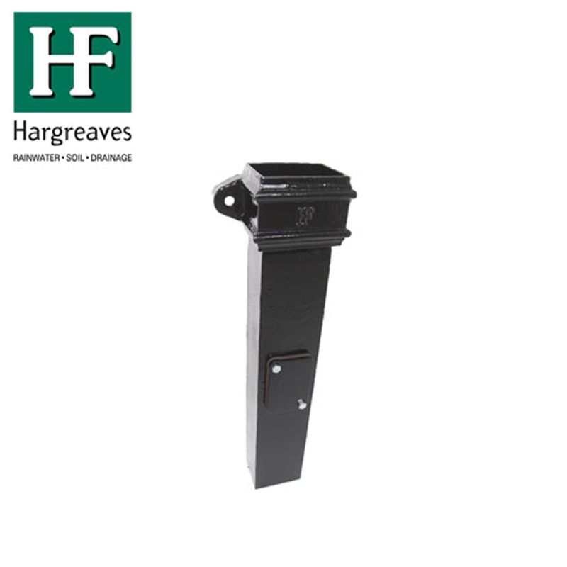 Cast Iron Rectangular Downpipe Eared Access Point 150mm x 100mm - Black ...