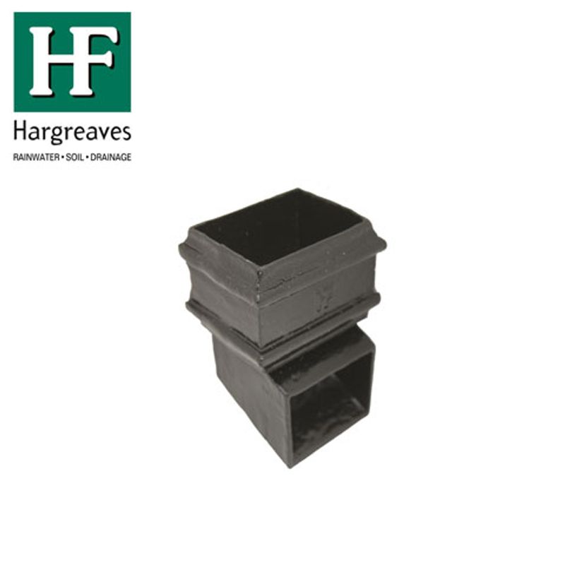 Cast Iron Rectangular Downpipe Plain Shoe 150mm x 100mm - Black ...