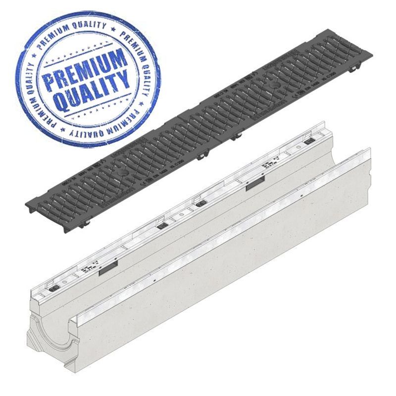 Hauraton Channel Drain Heelsafe 500mm Iron Grating Only KS100 - F900 ...