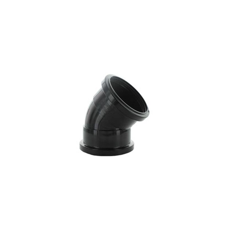 Hunter 110mm Plastic Soil Pipe 135dg Offset Double Socket Bend - Black ...