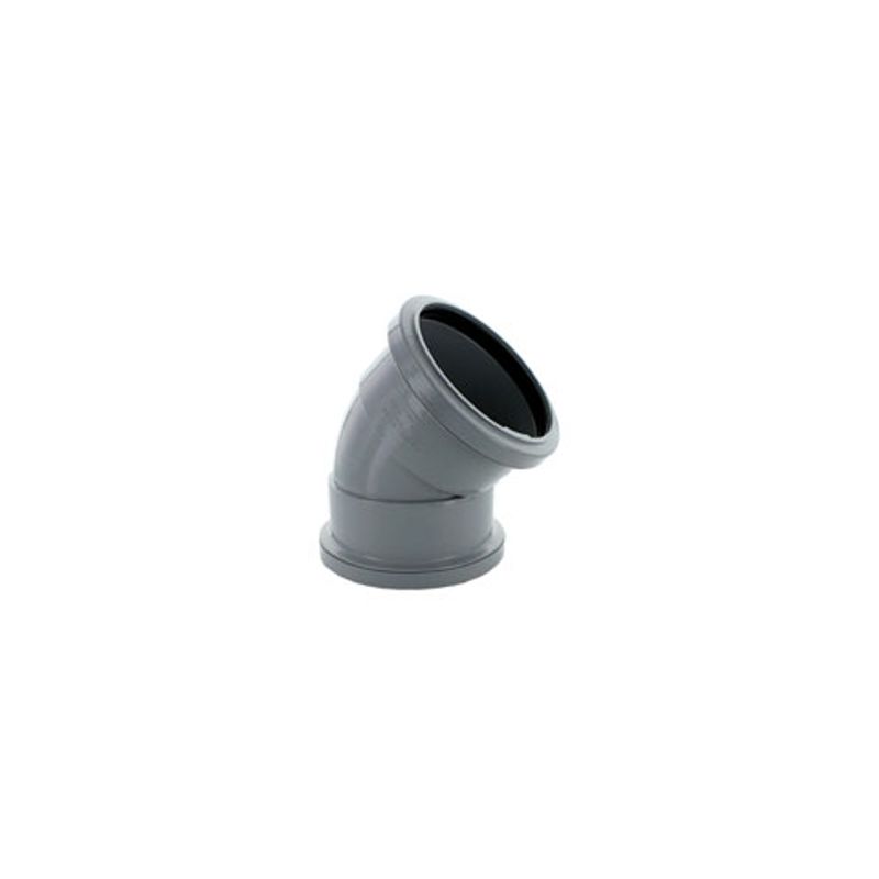 Hunter 110mm Soil Pipe 135dg Offset Double Socket Bend - Grey ...