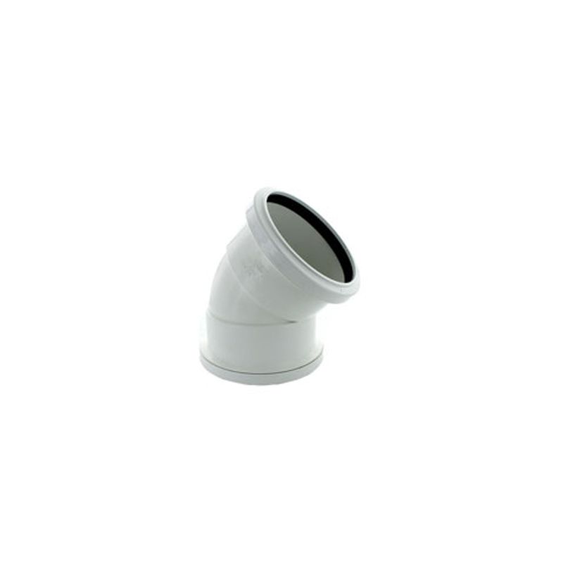 Hunter 110mm Plastic Soil Pipe 135dg Offset Double Socket Bend - White ...