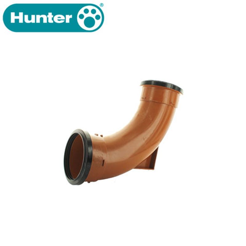 Hunter 110mm 87.5dg Double Socket Rest Bend | Drainage Superstore®