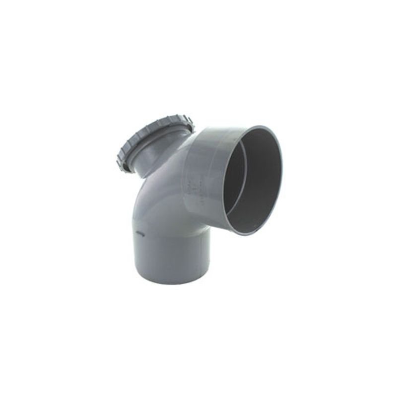 Hunter 110mm Soil Pipe 92.5dg Solvent Access Bend - Grey | Drainage ...