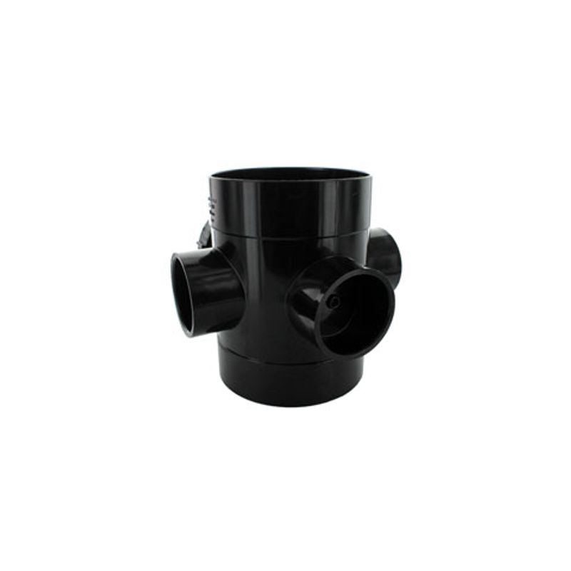 Hunter 110mm Soil Pipe Access Pipe Solvent Sockets - Black | Drainage ...
