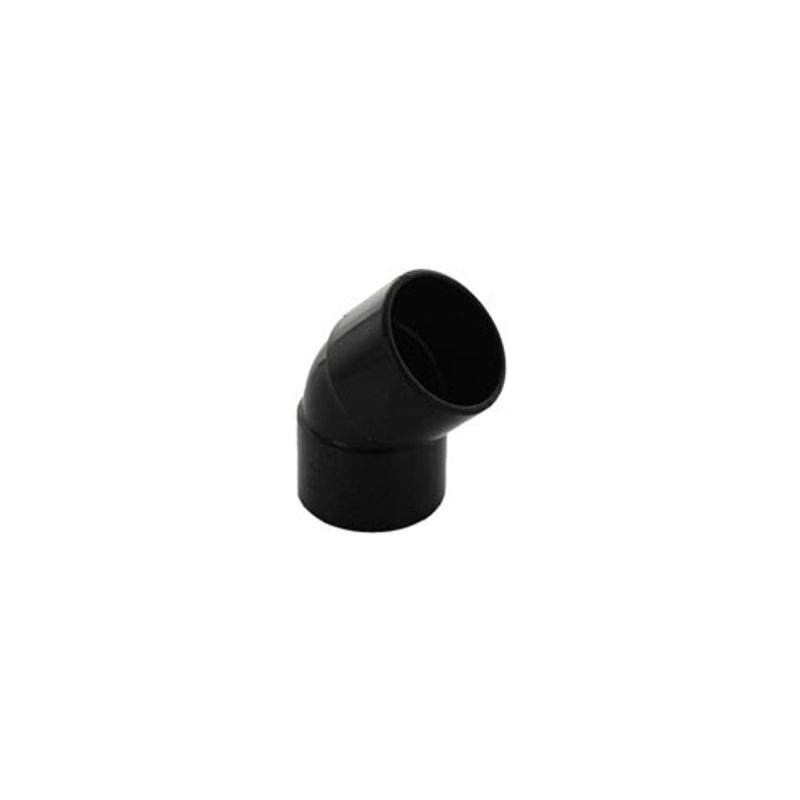 Hunter 40mm Solvent Plastic Waste Pipe 135dg Swept Bend - Black ...