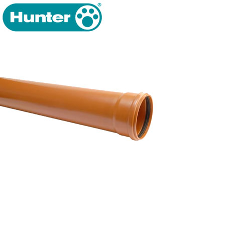 Hunter 160mm Underground Drain Socket End Pipe - 6m Terracotta ...