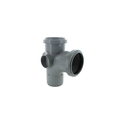Hunter 82mm Plastic Soil Pipe 92.5dg Branch 3 Boss - Grey | Drainage ...