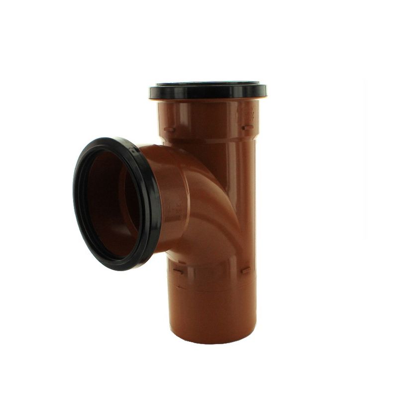 Hunter 110mm 87.5dg Double Socket Junction - Terracotta | Drainage Superstore®