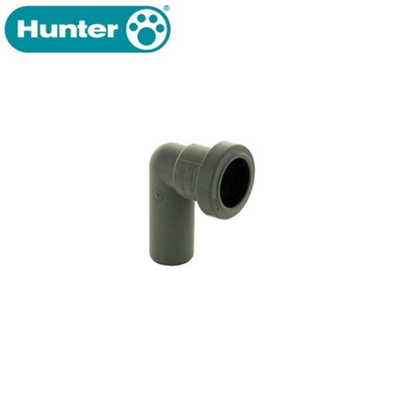 Hunter 40mm Plastic Waste Pipe 90dg Long Tail Spigot Bend - Grey ...
