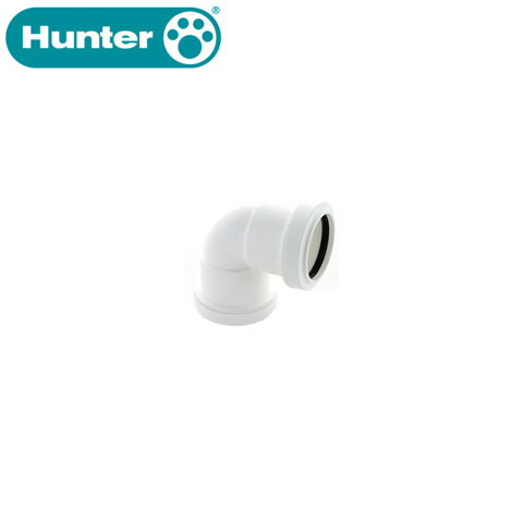 Hunter 40mm Plastic Waste Pipe 91.5dg Knuckle Bend - White | Drainage ...