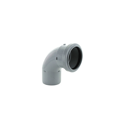 Hunter 82mm Plastic Soil Pipe 92.5dg Spigot Tail Bend - Grey | Drainage ...