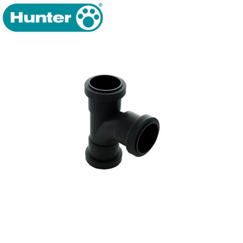 Hunter 40mm Plastic Waste Pipe 92.5dg Swept Tee Bend - Black | Drainage ...